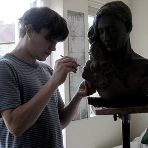 Female Head Plaster Cast // Bust Sculpture // Portrait // Standing ...