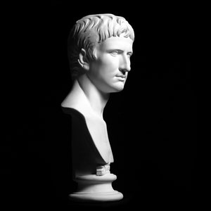 Caesar Augustus Portrait Bust, Large Roman Emperor Reproduction Plaster ...