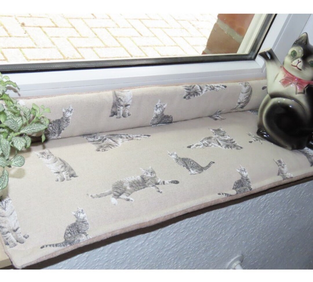 Cat Cushion: 76 X 22 Cm, Ready to Ship, Window Sill Cushion, Window ...