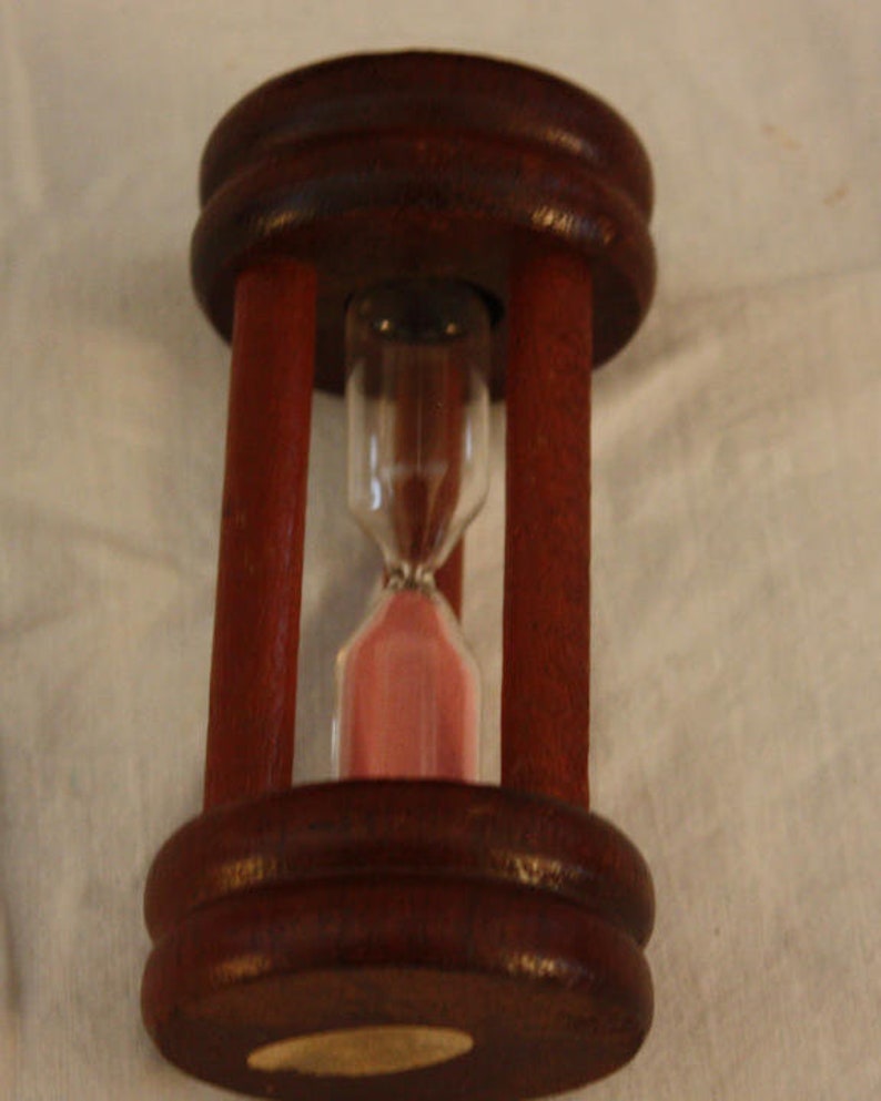 Vintage Miniature Wood Egg Timer - Etsy