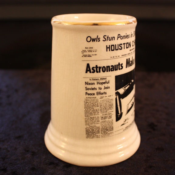 Vintage T & J Pottery Newspaper Mug - Etsy