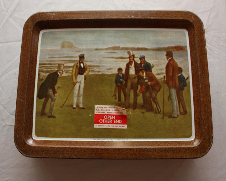 Vintage Guildcraft Golf Tin Container (empty) Made for A. G. Spalding ...