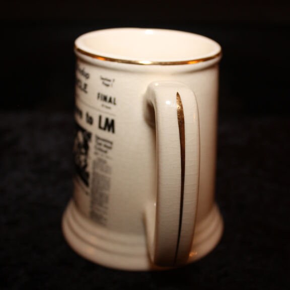 Vintage T & J Pottery Newspaper Mug - Etsy