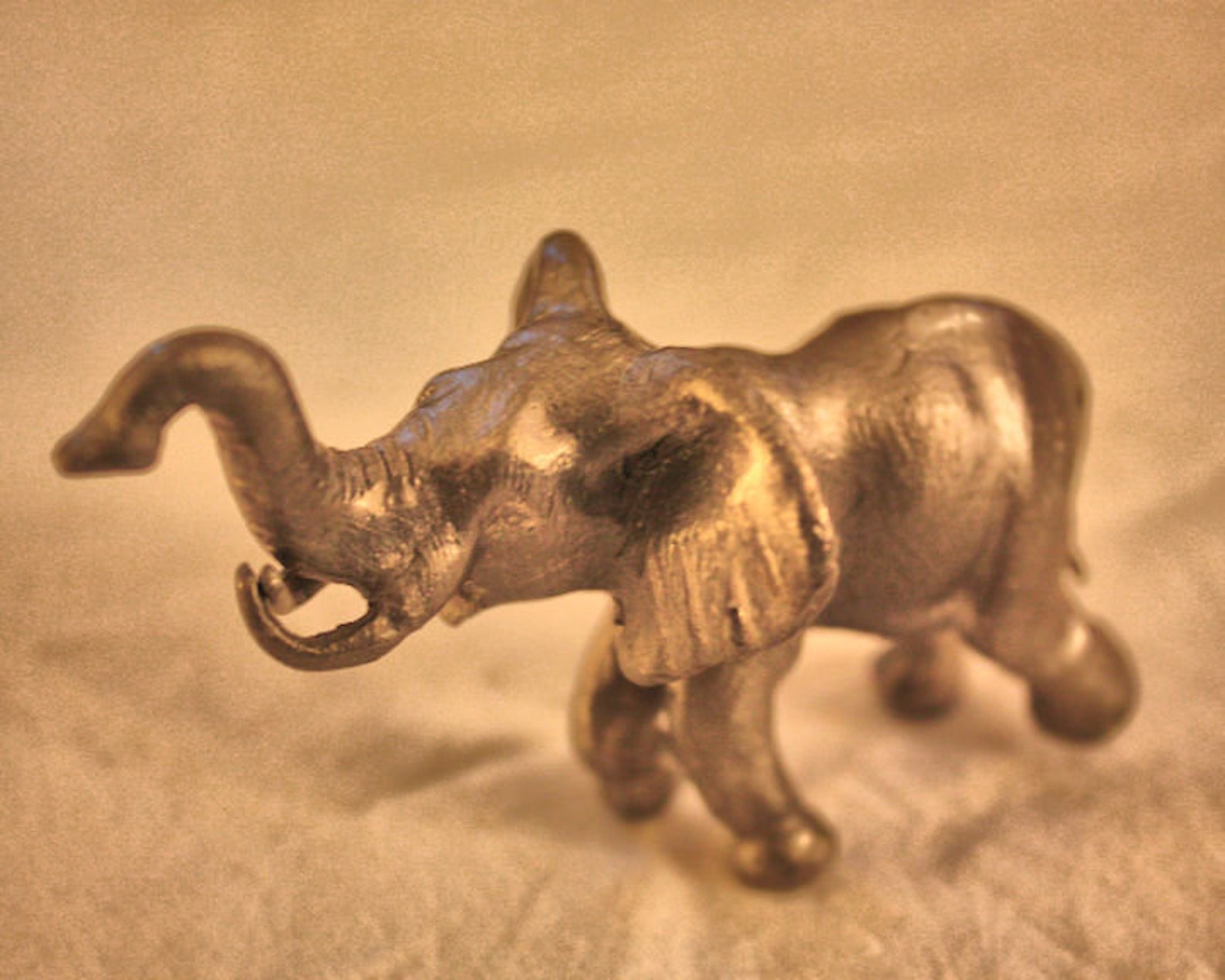 Vintage Solid Pewter African Elephant - Etsy