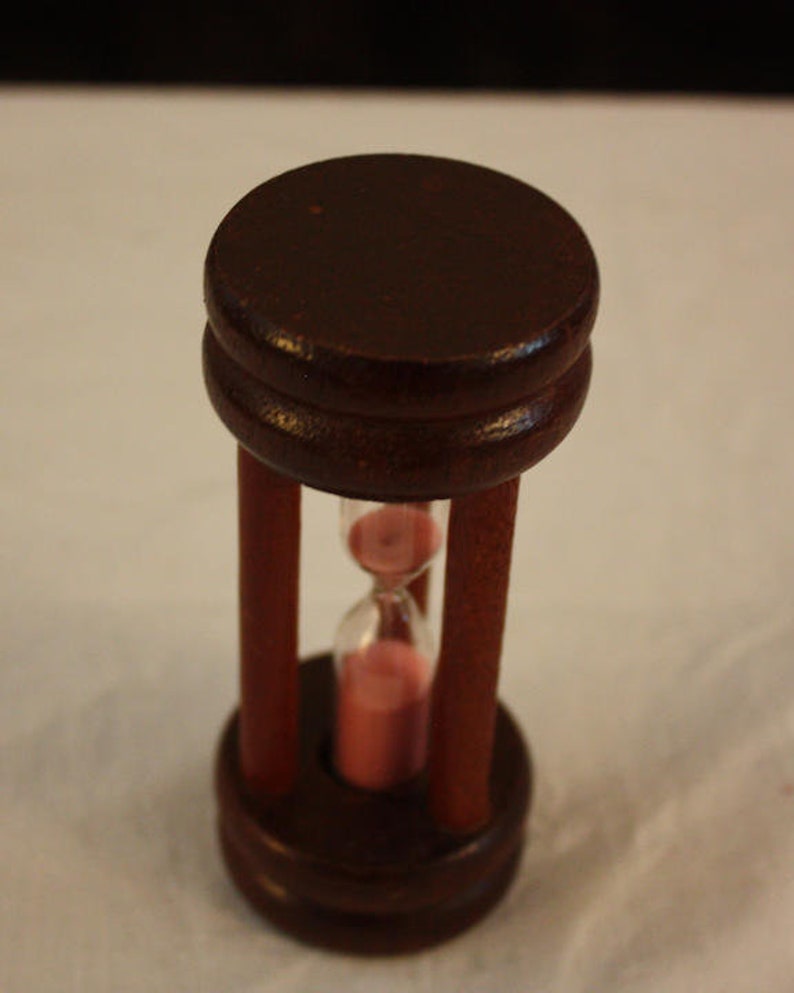 Vintage Miniature Wood Egg Timer - Etsy