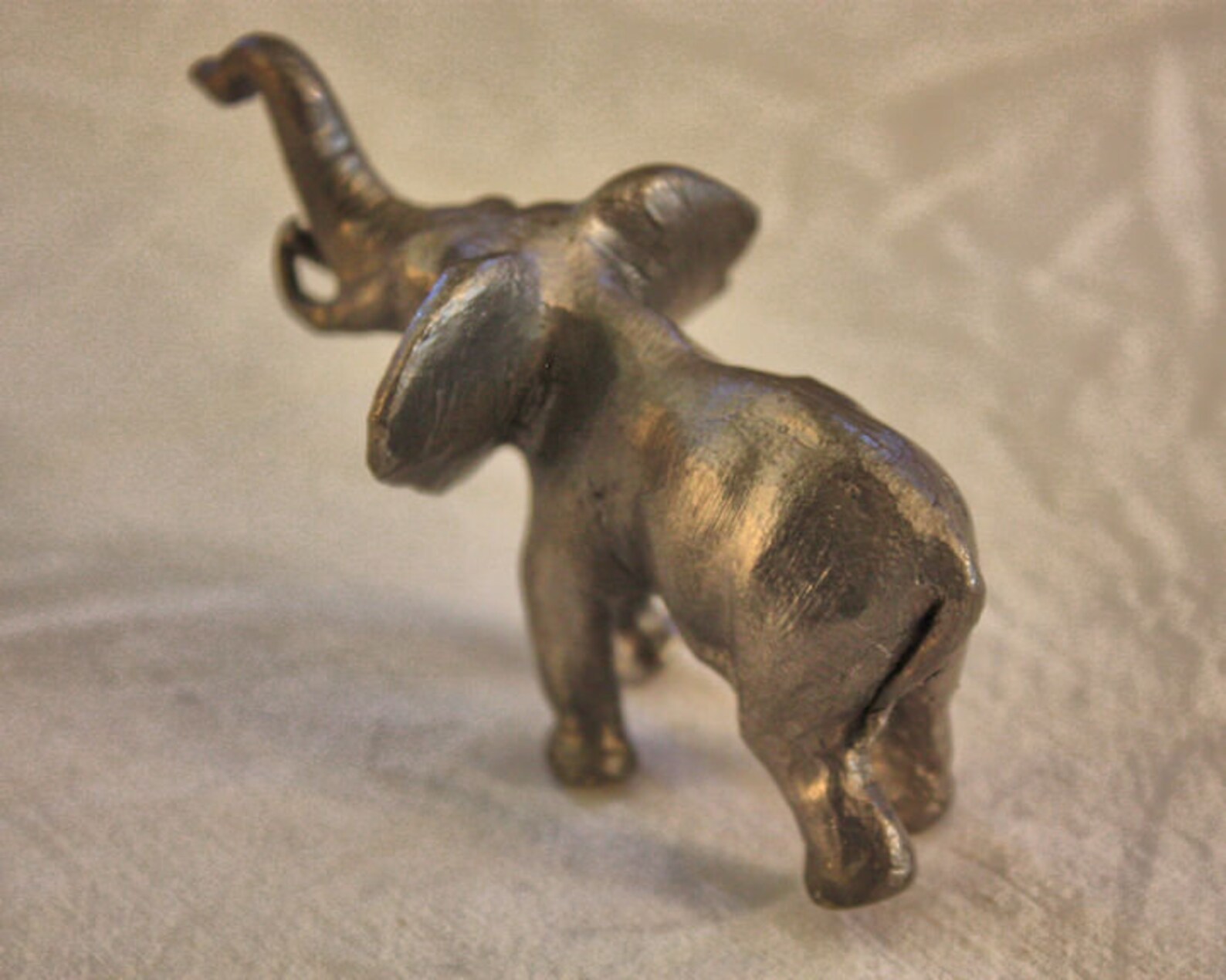 Vintage Solid Pewter African Elephant - Etsy