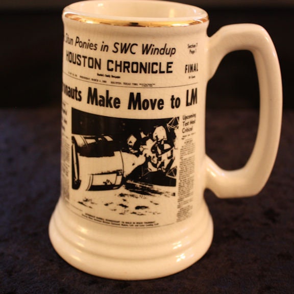 Vintage T & J Pottery Newspaper Mug - Etsy
