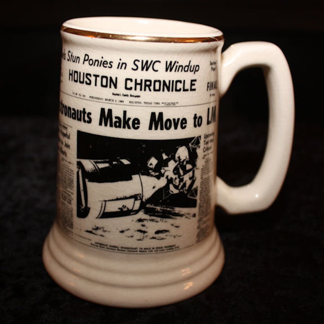 Vintage T & J Pottery Newspaper Mug - Etsy