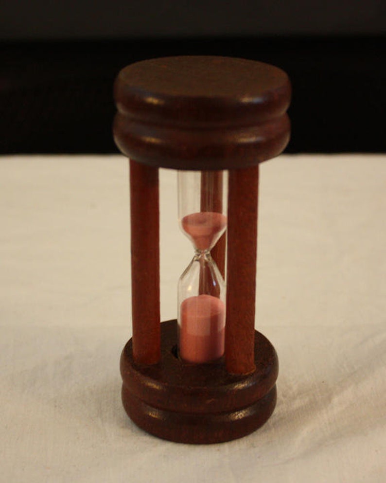 Vintage Miniature Wood Egg Timer - Etsy
