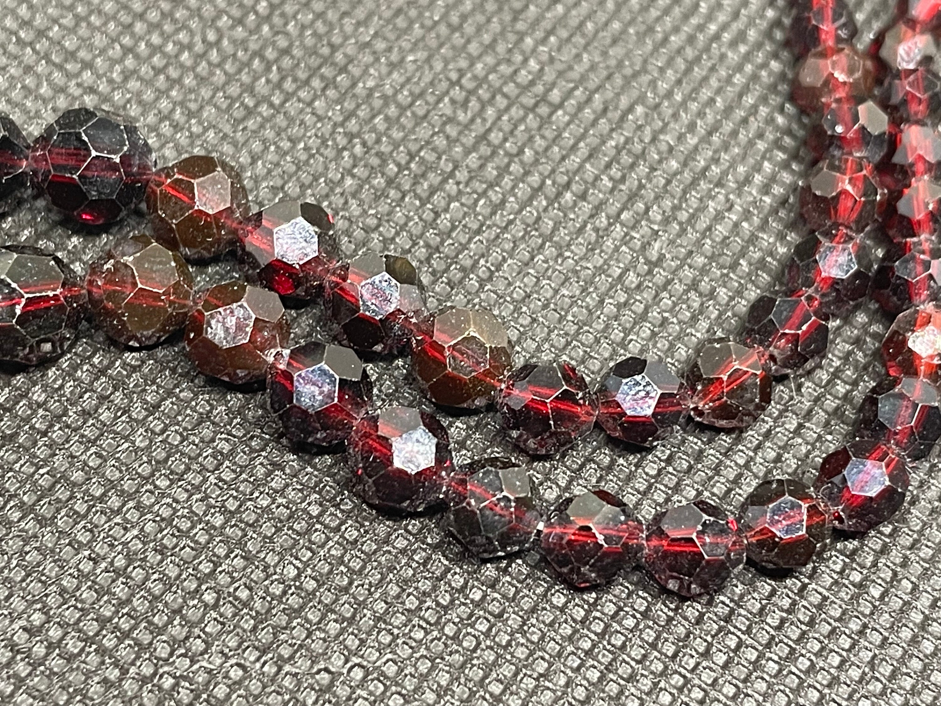 Antique Bohemian Garnets Pyrope Almandine Graduated Beaded Gemstone ...