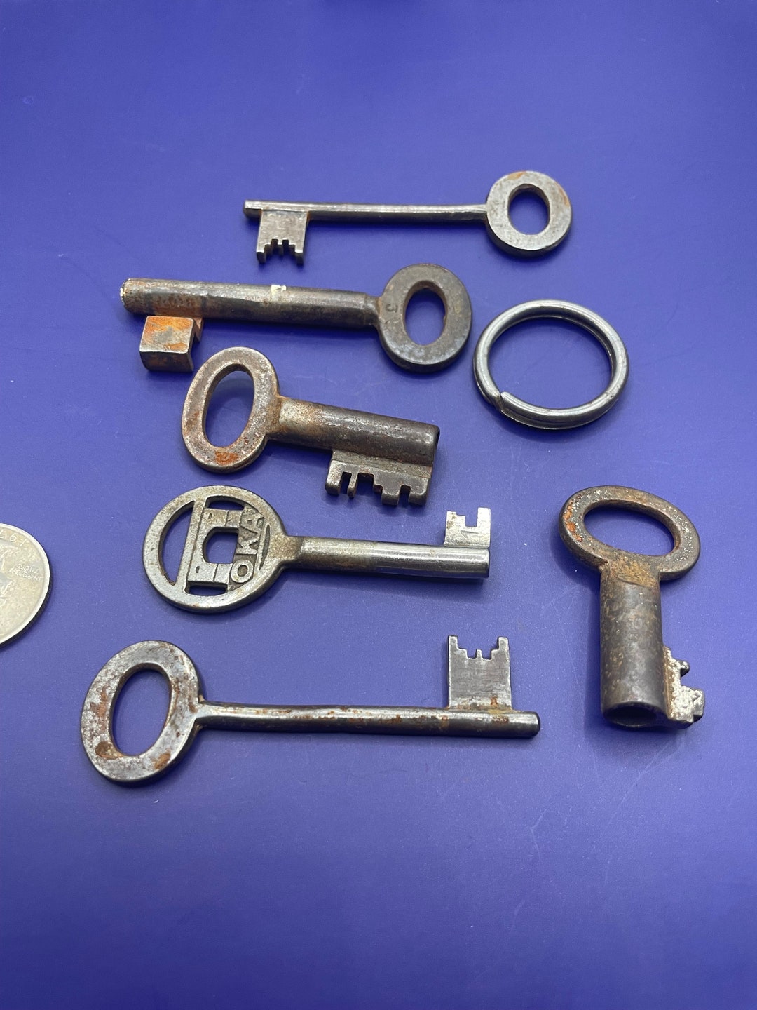 Iron Keys From the Late 1800 Early 1900s All Big Skeleton Keys SET - Etsy