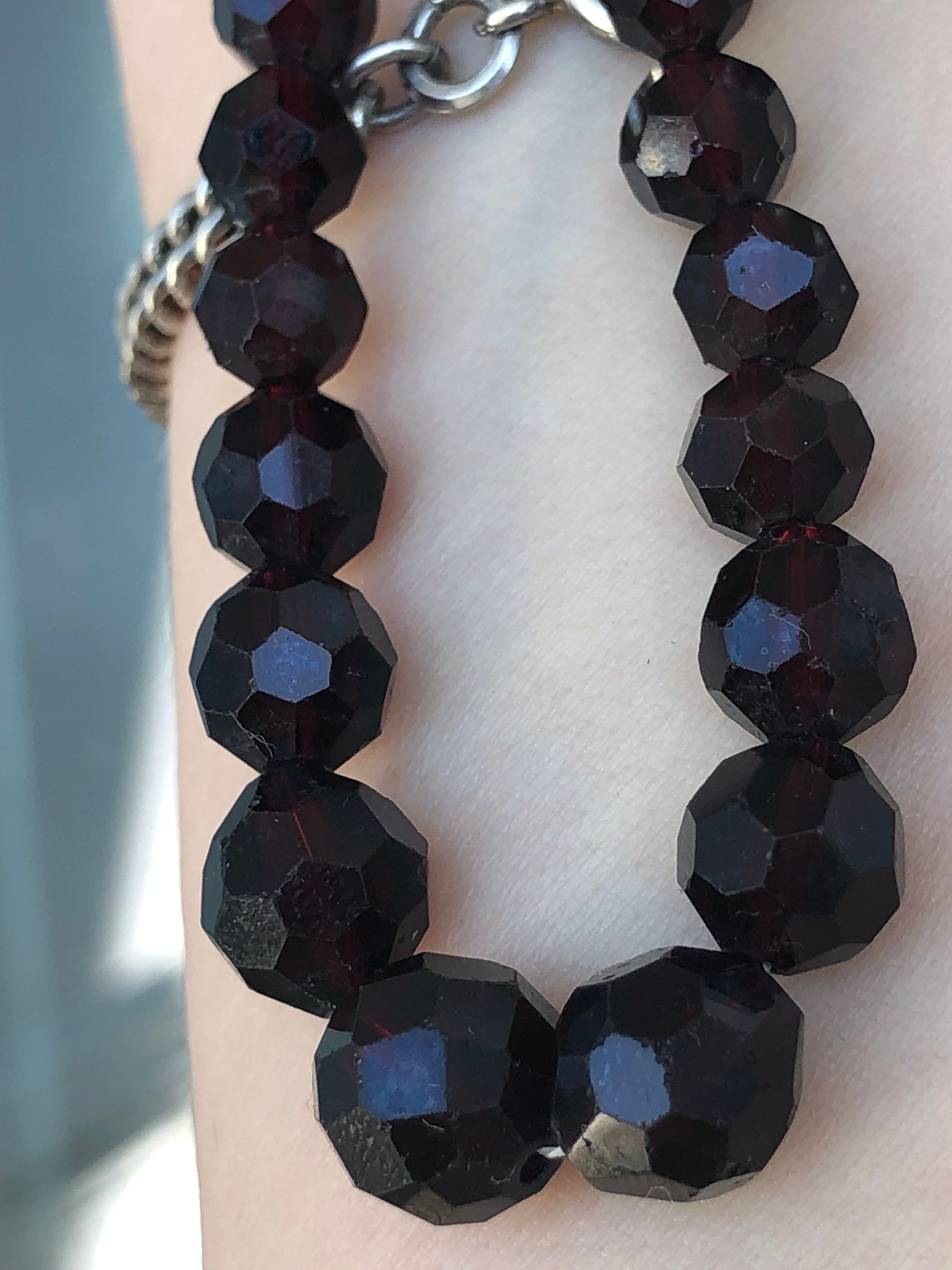 Antique Bohemian Garnets Pyrope Almandine Graduated Beaded Gemstone ...