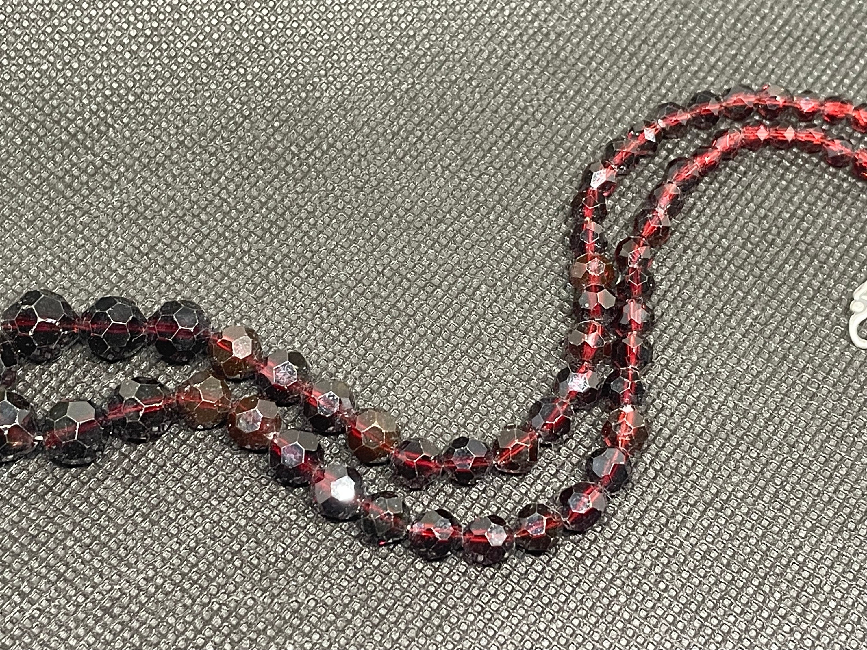 Antique Bohemian Garnets Pyrope Almandine Graduated Beaded Gemstone ...