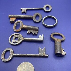 Iron Keys From the Late 1800 Early 1900s All Big Skeleton Keys SET - Etsy
