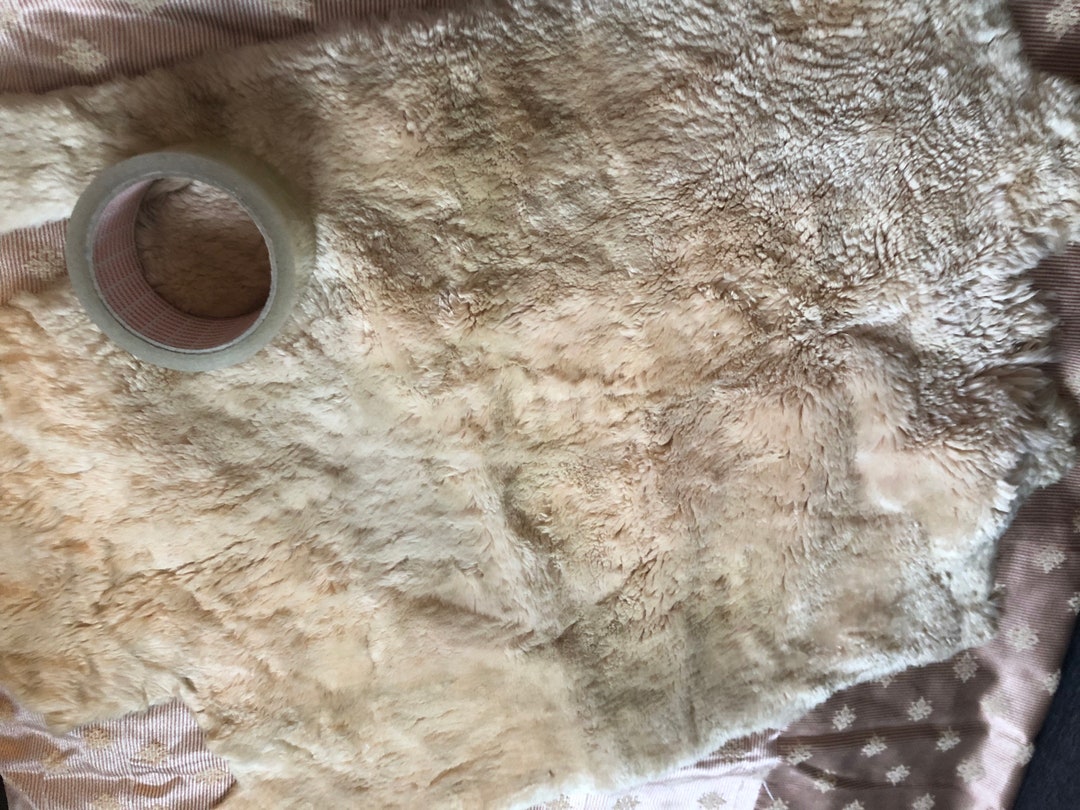 Sheared Beaver White Colored Fur Vintage for Sewing Fur Pelt Hide ...