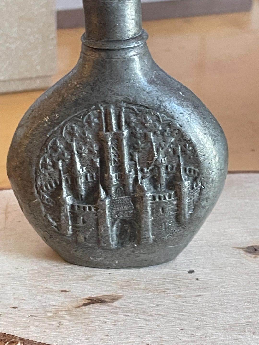 French Tin 1815 Early 1800’s Alcohol Container Inscribed 1815 Screw Lid ...