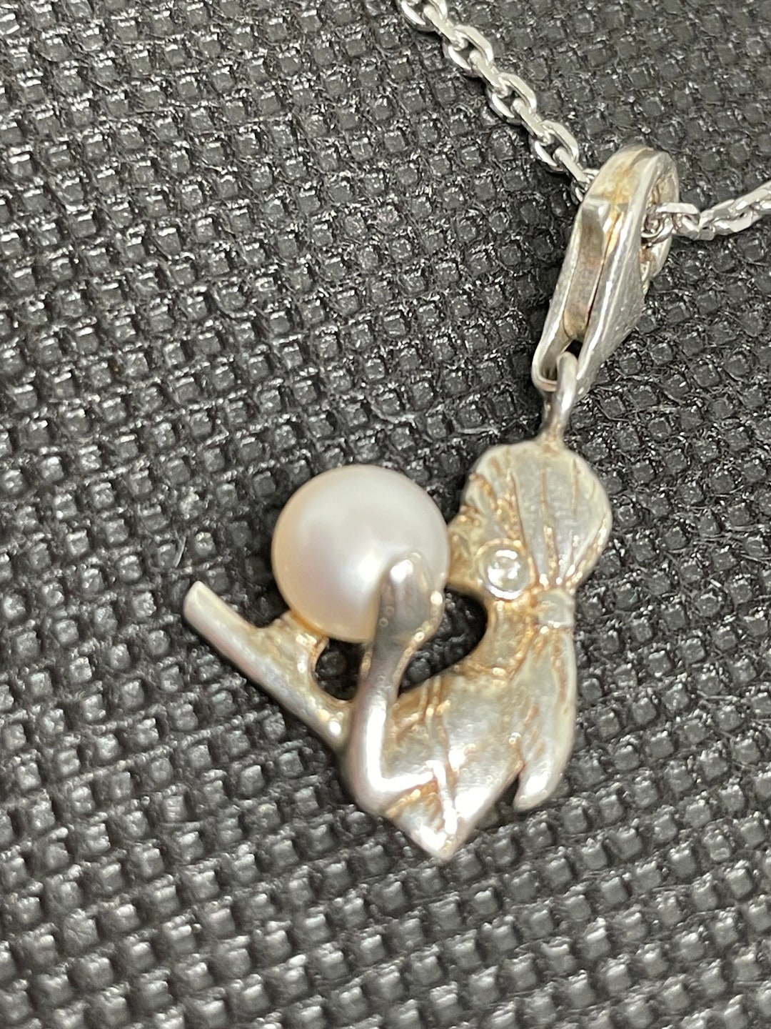 Sterling Silver GYPSY Crystal Ball Charm Pearl Diamond Like Stone - Etsy