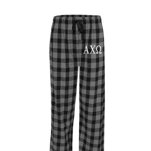Alpha Chi Omega, AXO Sorority, Embroidered Flannel Pants, Loungewear ...