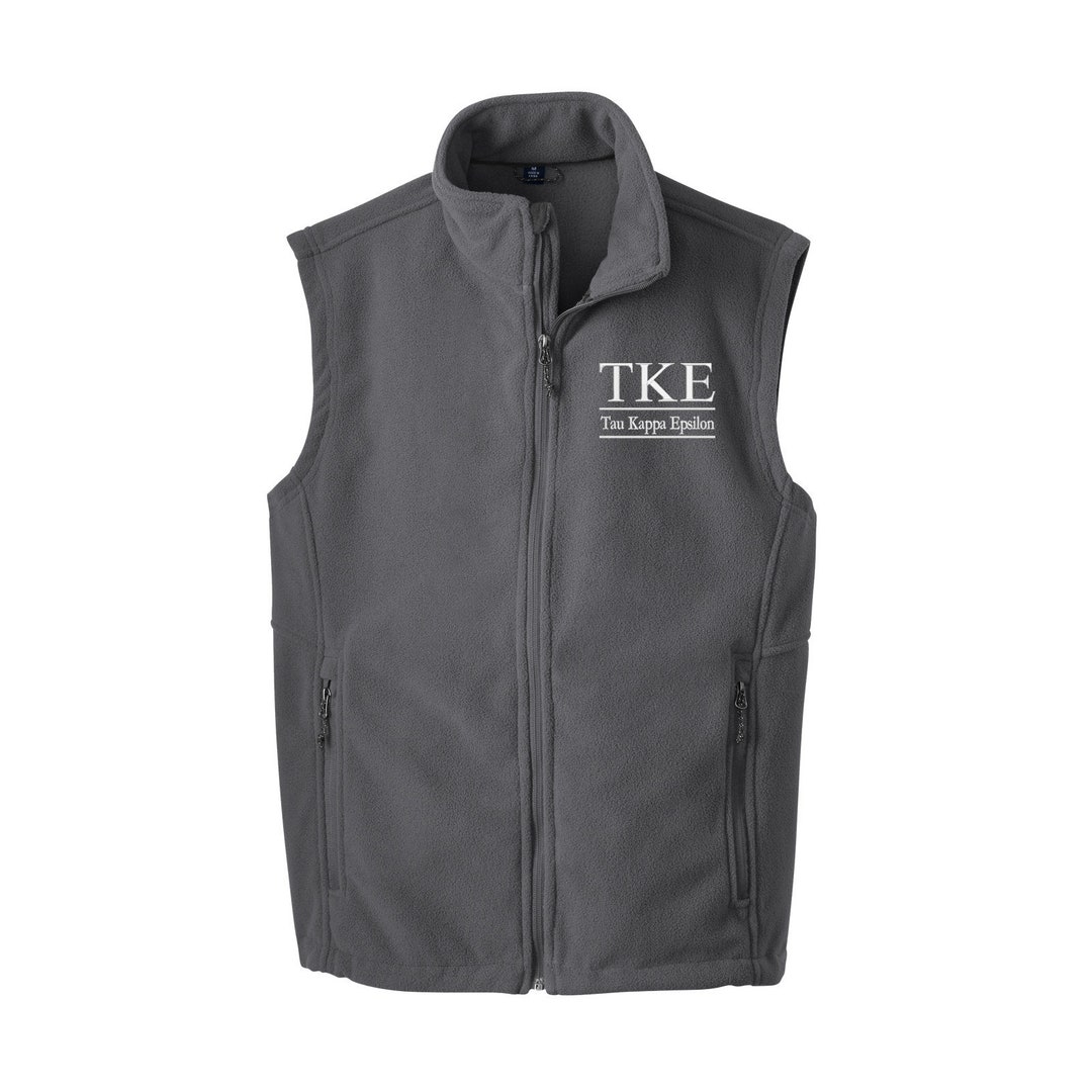 Tau Kappa Epsilon, Fleece Vest, Tau Kappa Epsilon Zip up Vest, TKE ...