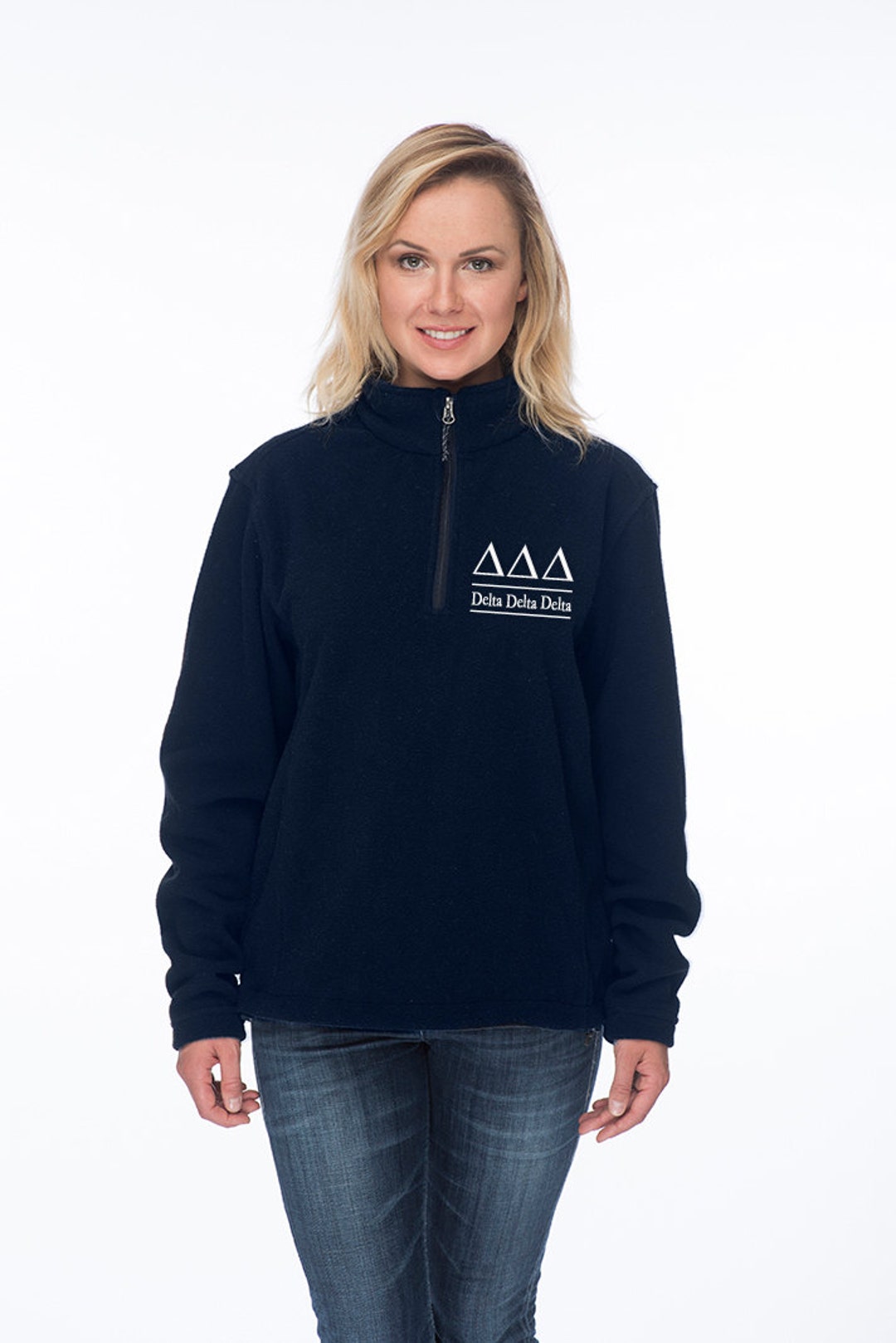 Delta Delta Delta, Fleece Pullover, Sorority Quarter Zip, Tri Delta ...