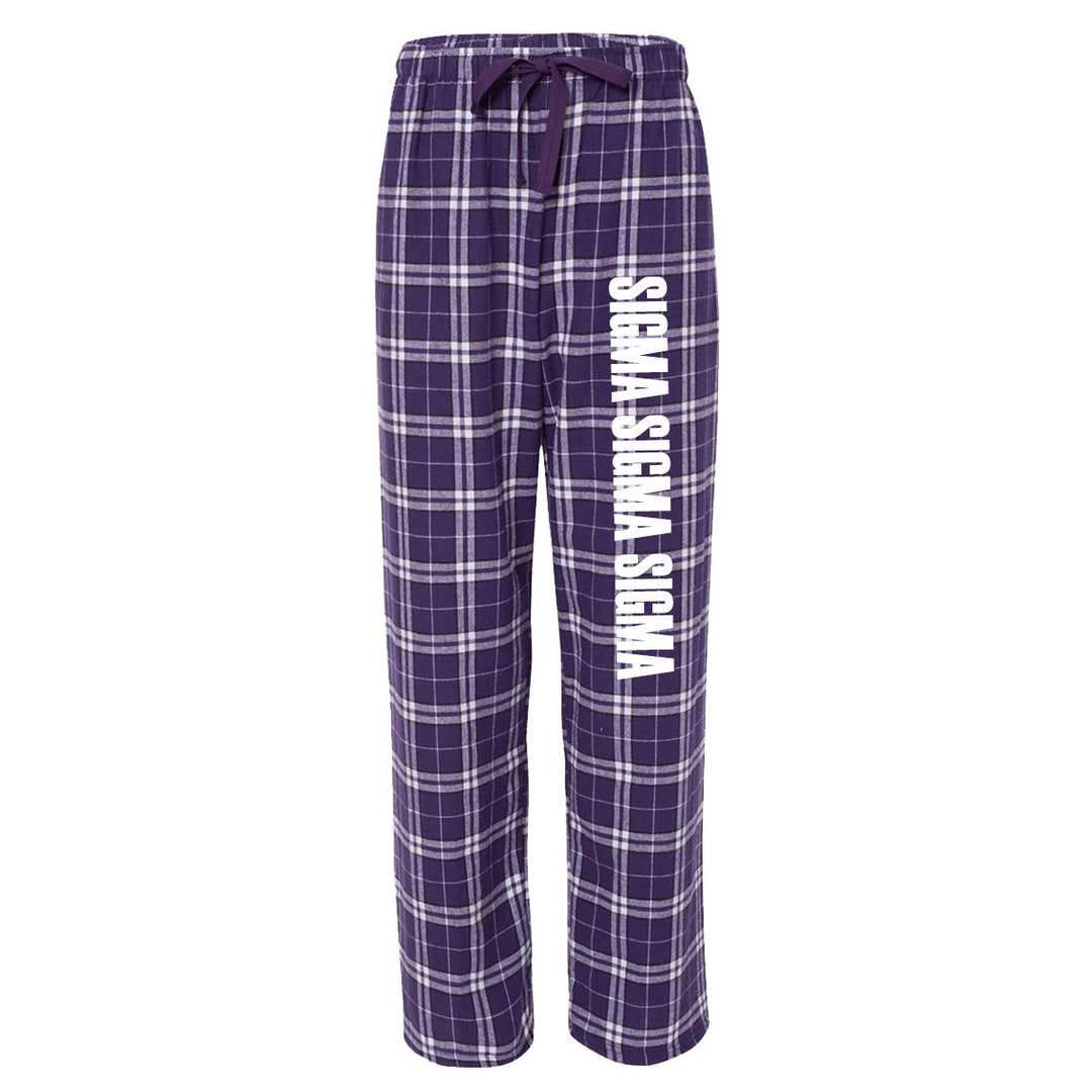 Sigma Sigma Sigma, Flannel Pajama Pants, Tri Sigma Sorority Sleepwear ...