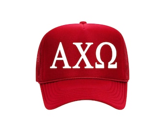 Alpha Chi Omega Cursive Baseball Hat Embroidered Baseball - Etsy