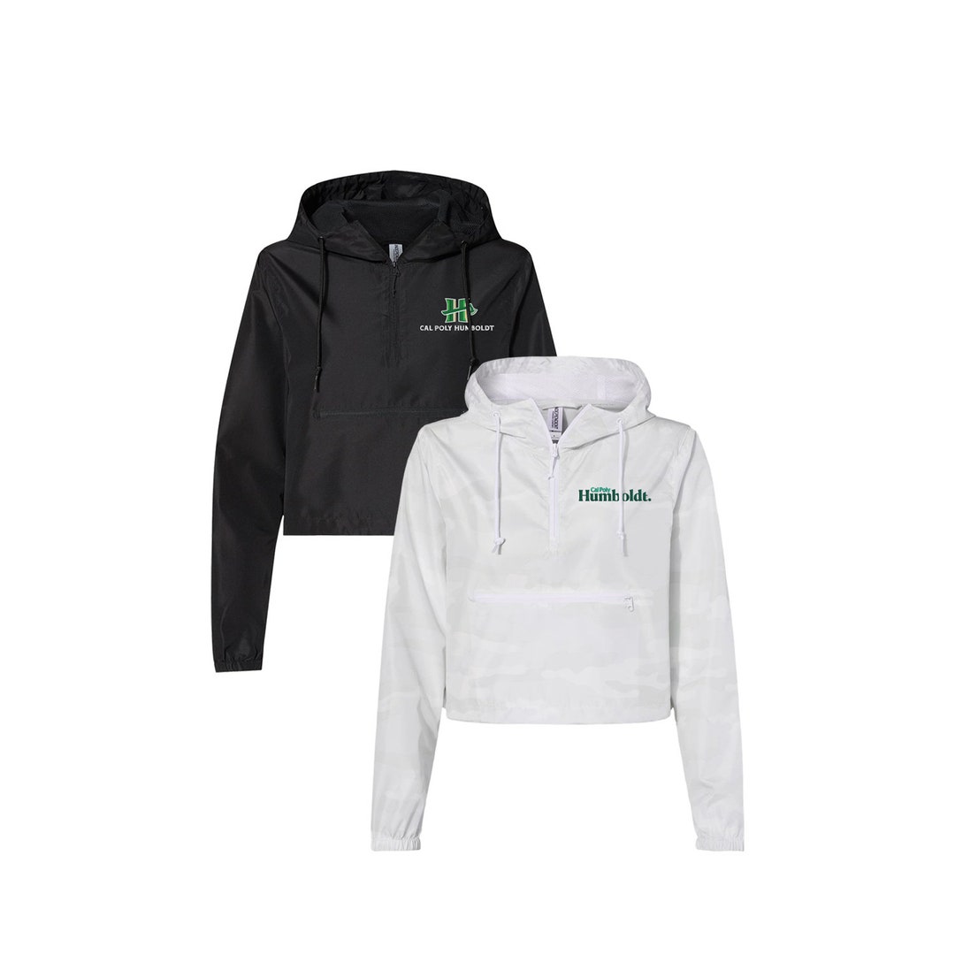 Cal Poly Humboldt, Crop Windbreaker Embroidered With Choice of Cal Poly ...