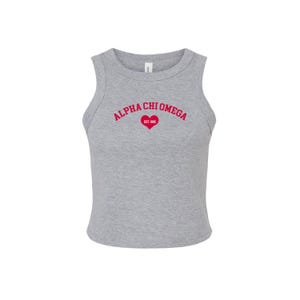 Alpha Chi Omega Crop Top, AXO Cropped Tank, Crop Shirt, White Out Game ...