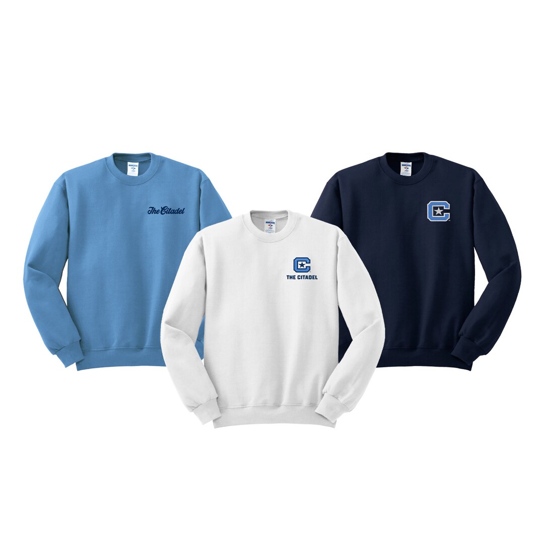 Embroidered Citadel Bulldogs Crewneck Sweatshirt: Spirit Wear - Etsy