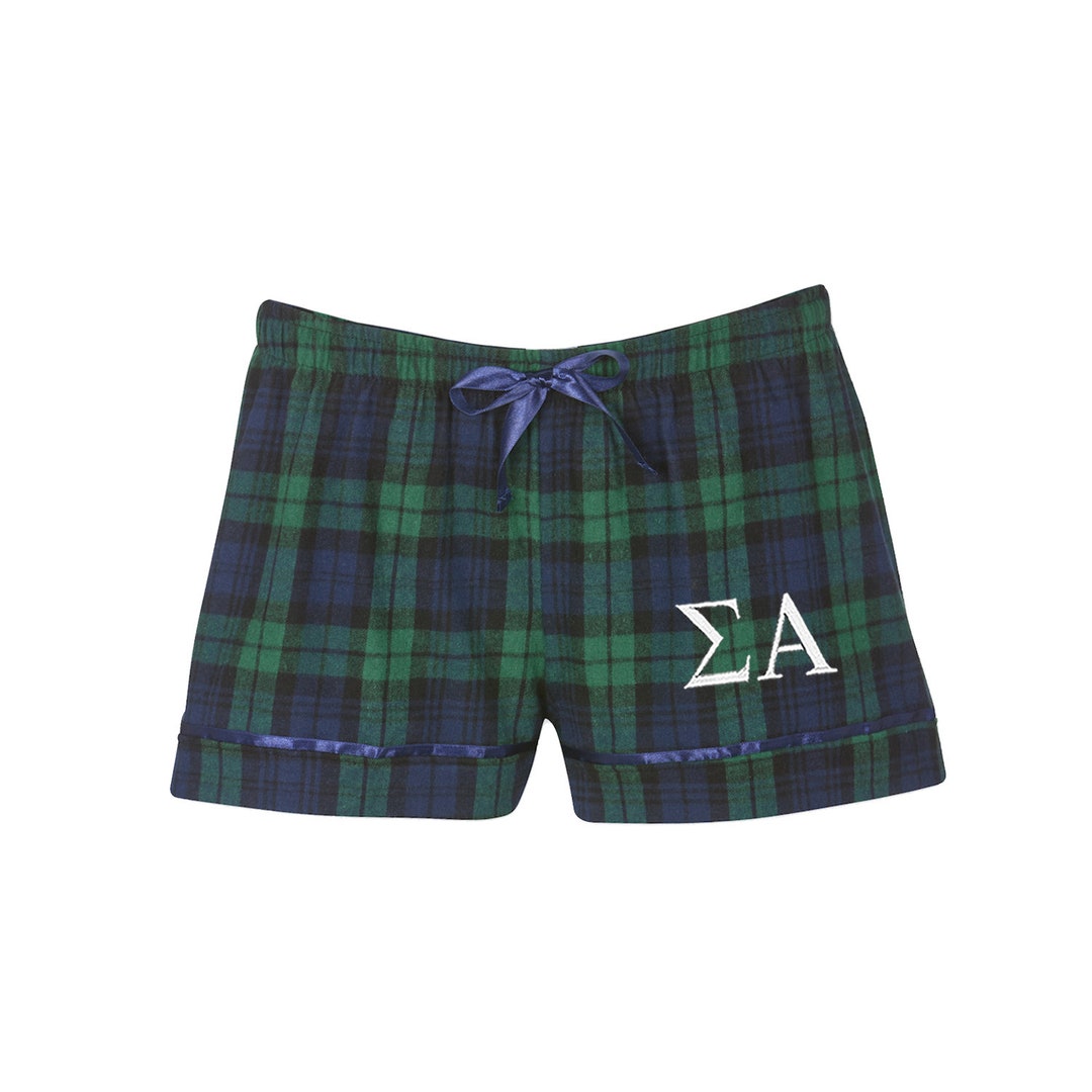 Sigma Alpha, Flannel Boxers, Sorority Sleepwear, Loungewear, Pajama ...
