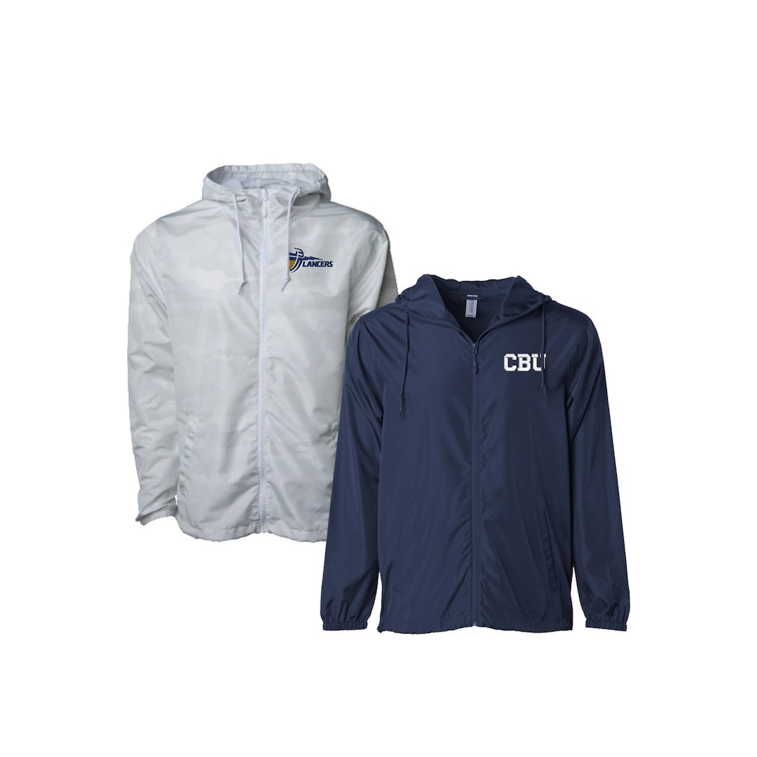 California Baptist University, Zip up Windbreaker, Embroidered Full Zip ...