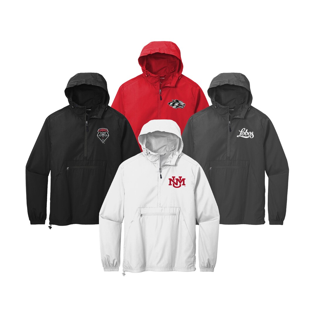 University of New Mexico Windbreaker: Embroidered Lobos Pullover - Etsy
