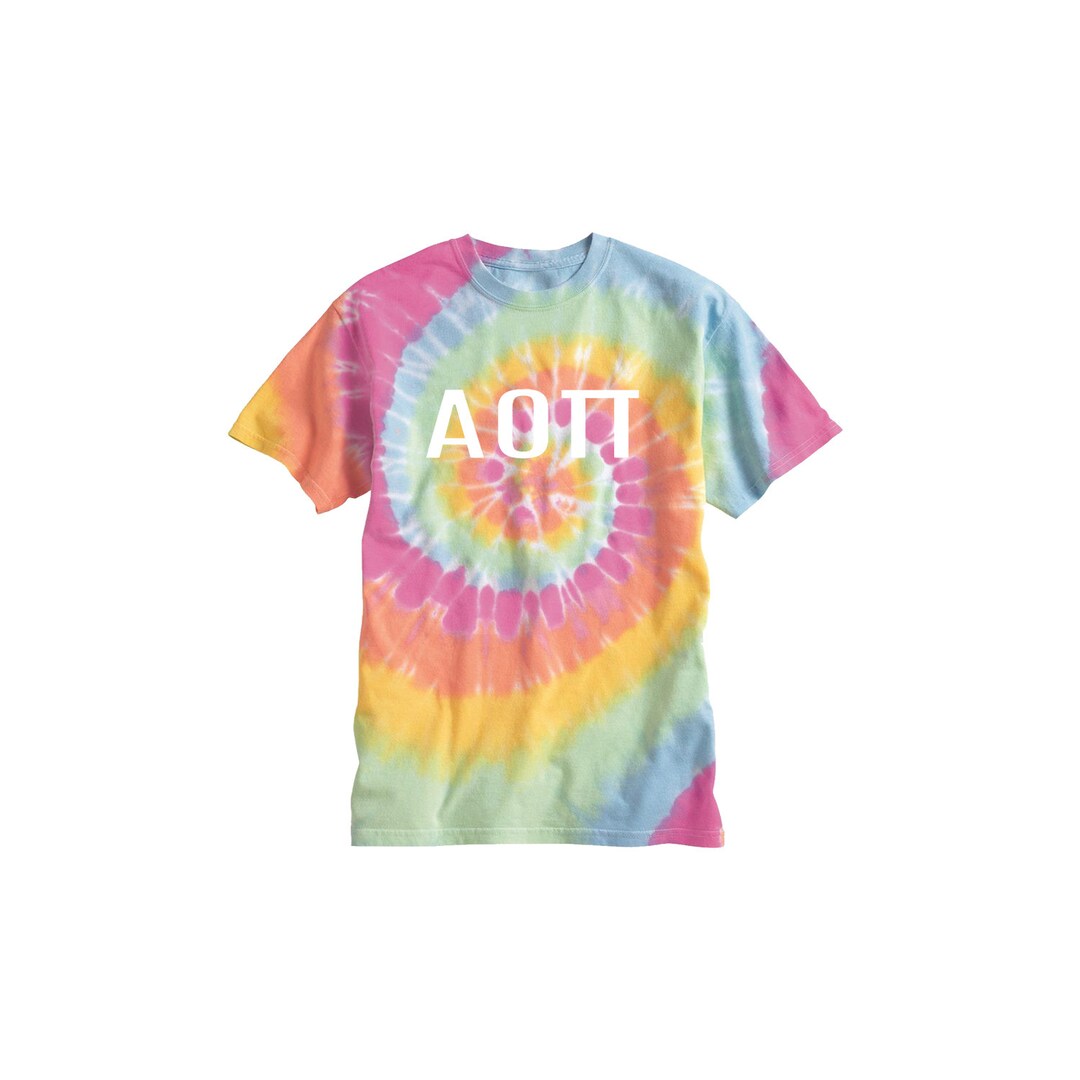 Alpha Omicron Pi Tie Dye T-shirt Sorority Gift, Aopi Tie-dye Short ...