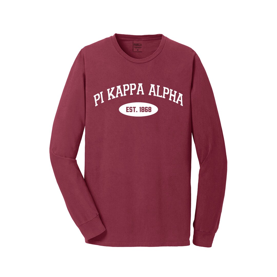 Pi Kappa Alpha, Vintage Color Long Sleeve Tee, Pi Kappa Alpha Est. 1869 ...