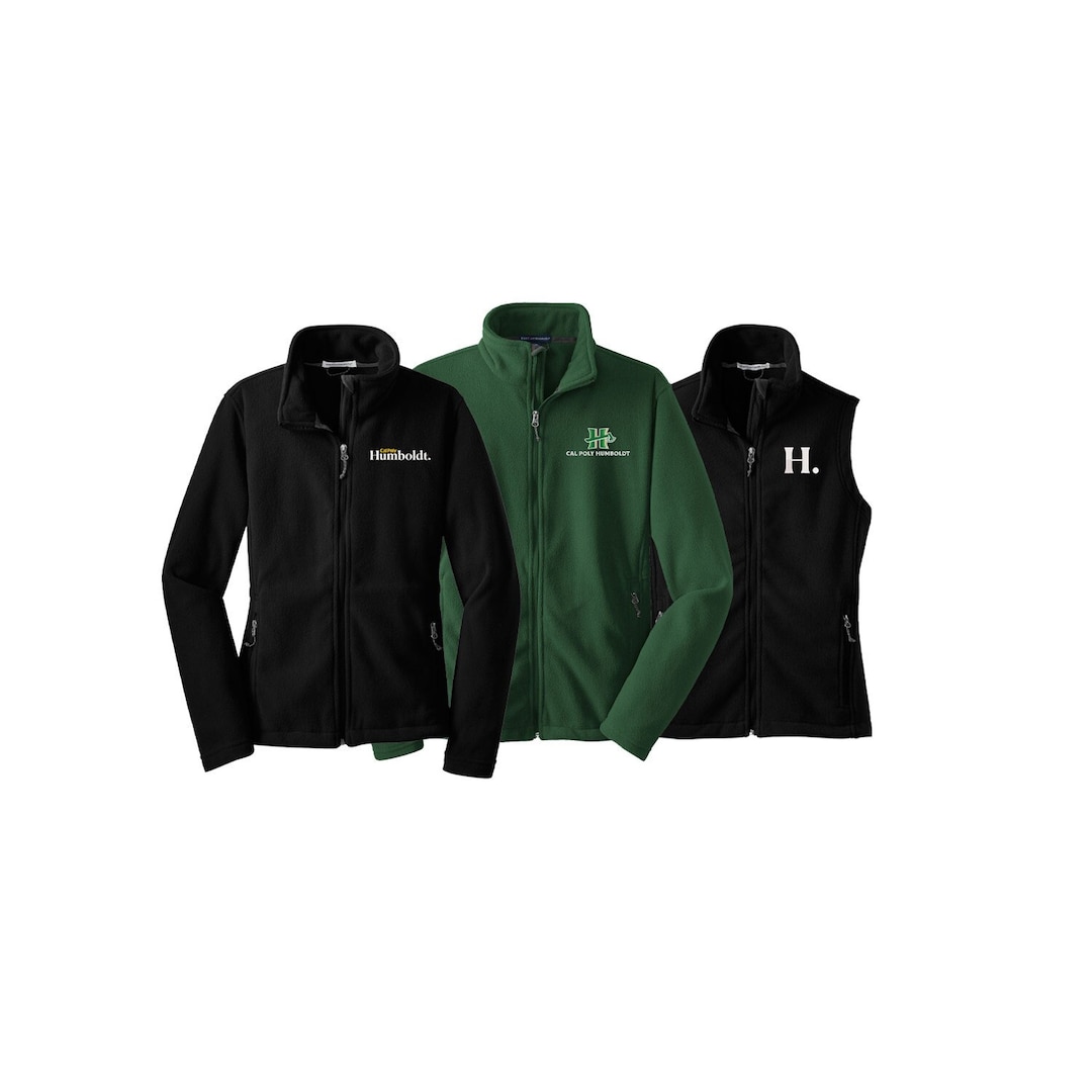 Cal Poly Humboldt, Fleece Jacket Embroidered With Choice of Cal Poly ...