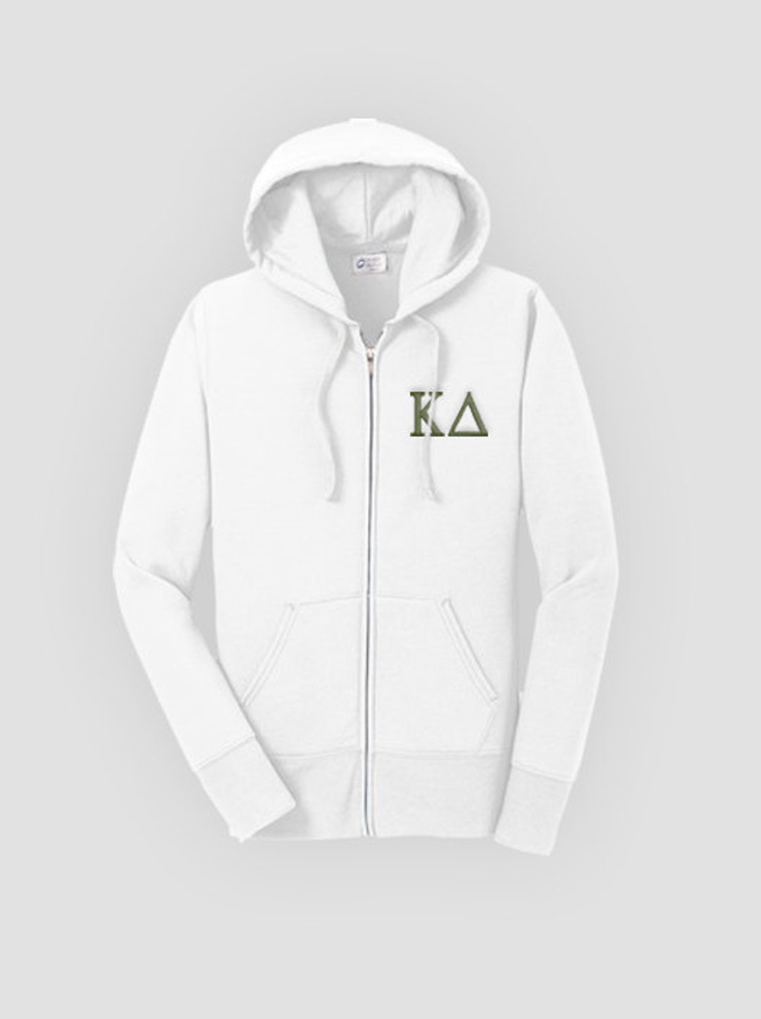 Kappa Delta Fitted Embroidered Classic Zip up Hoody, Kappa Delta Zip up ...
