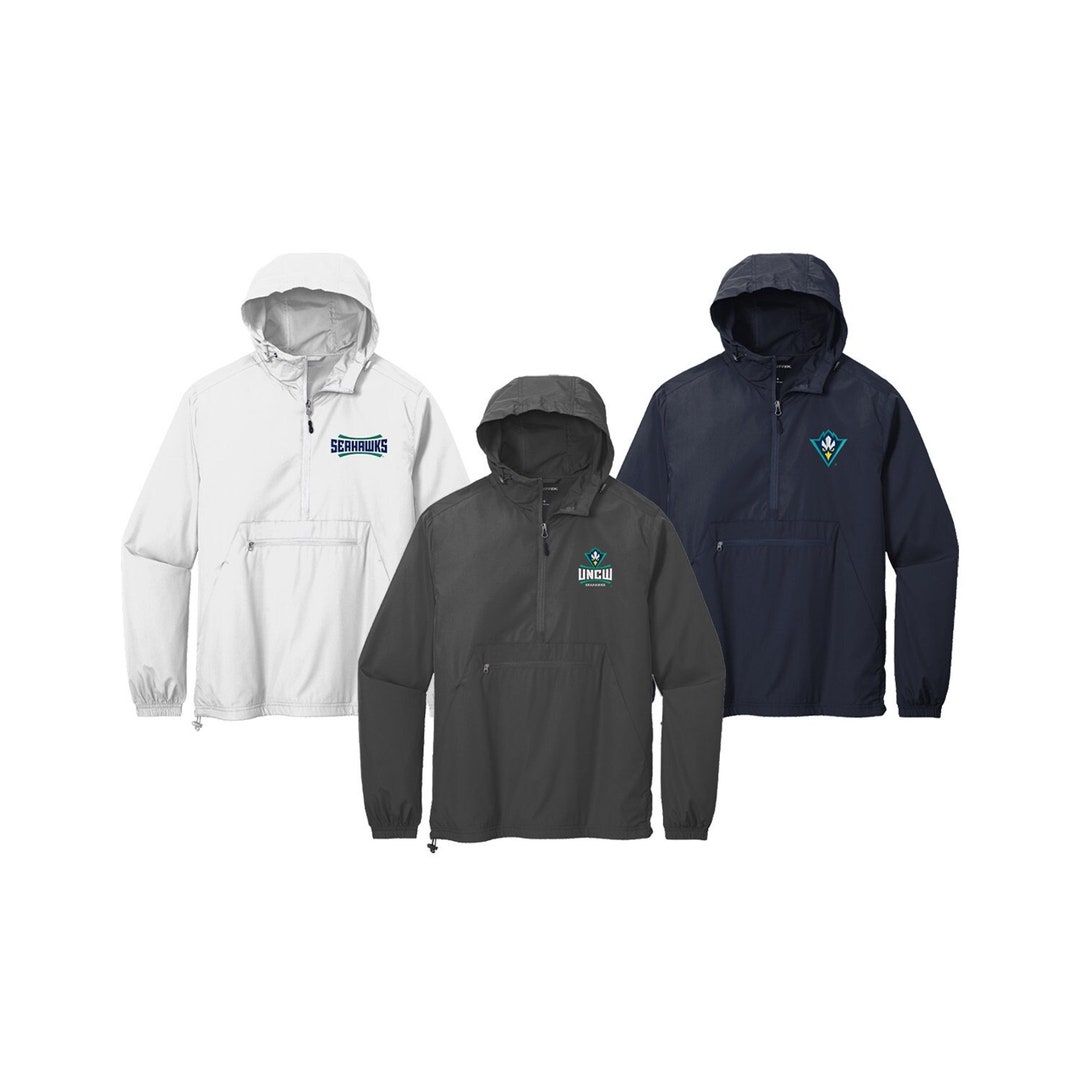 UNCW Windbreaker: Embroidered University of North Carolina Wilmington ...