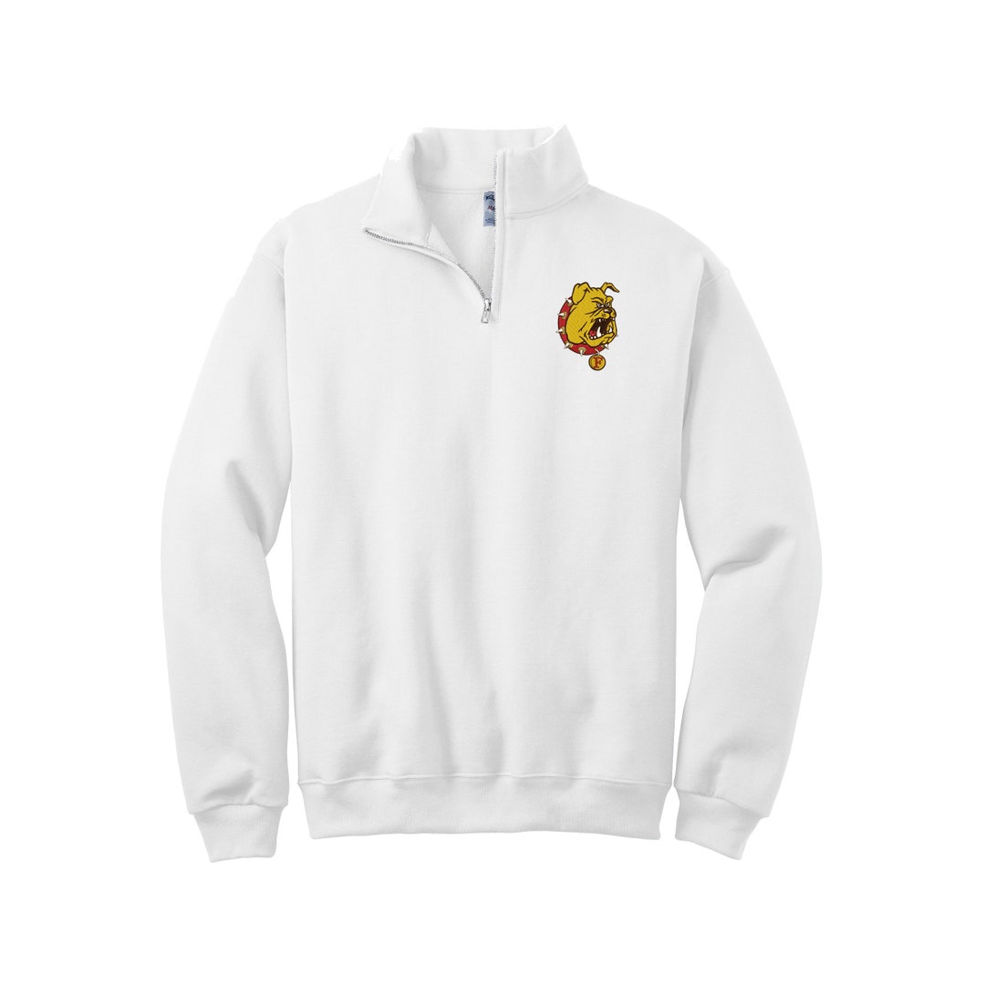 Ferris State, Quarter Zip Sweatshirt Embroidered With the Ferris State ...