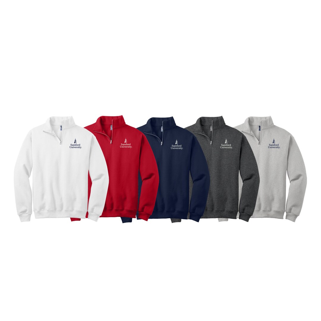 Samford University Quarter Zip Sweatshirt: Embroidered Nublend Fleece ...