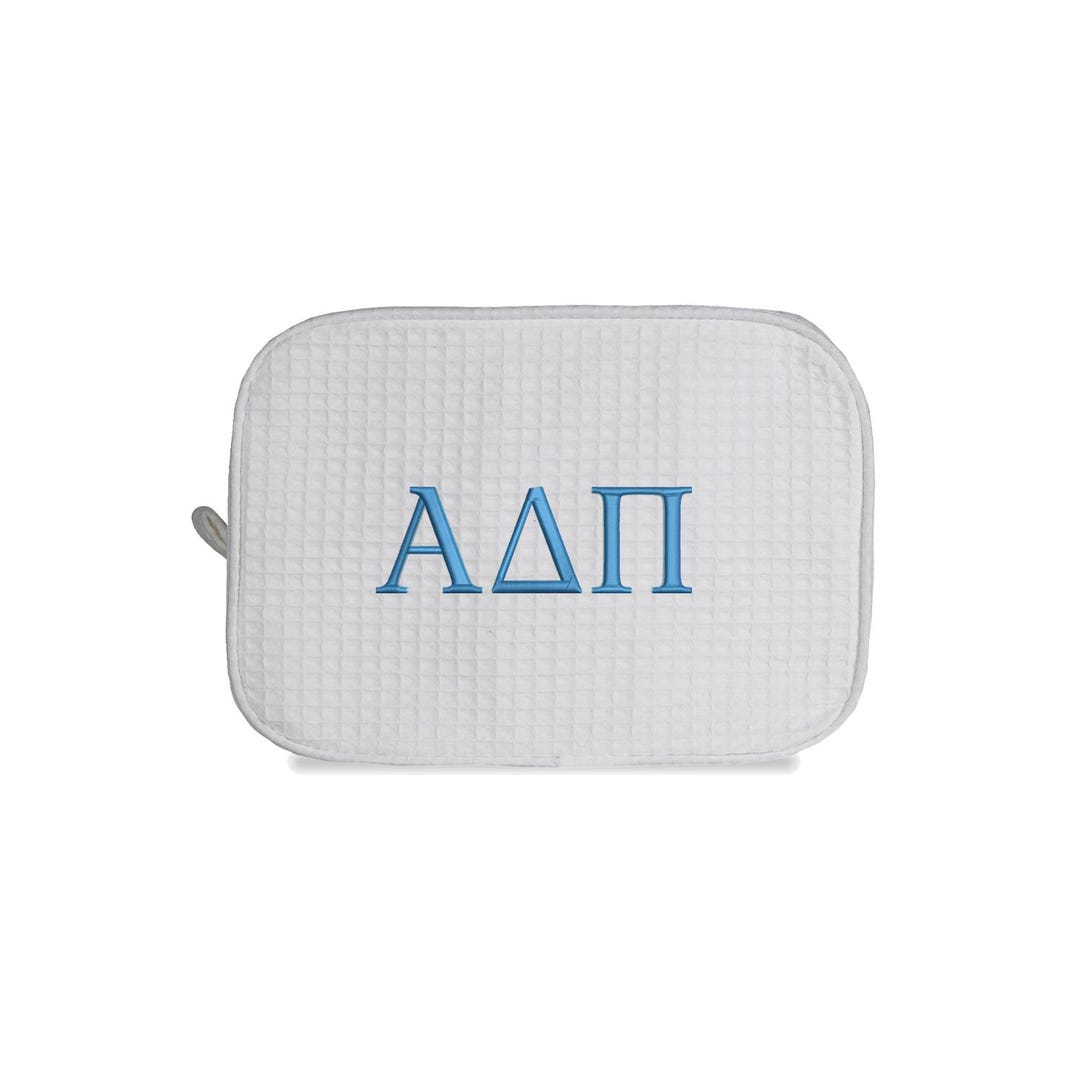 Alpha Delta Pi, Waffle Weave Cosmetic Bag, Adpi Make up Bag, Bid Day ...
