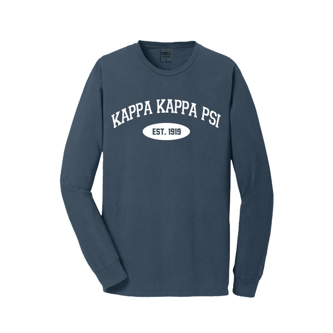 Kappa Kappa Psi Vintage Color Long Sleeve Tee, Kappa Kappa Psi Est ...