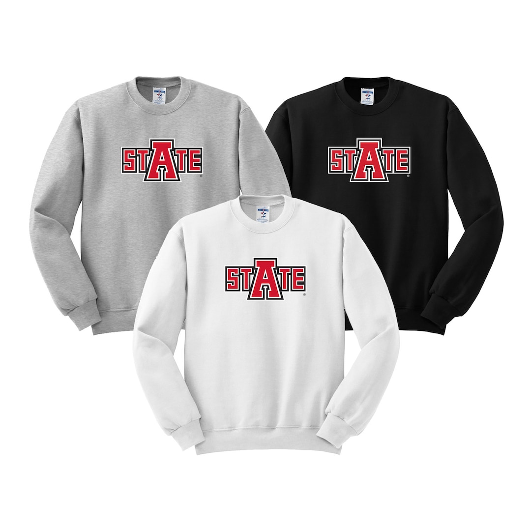 Arkansas State University Crewneck Sweatshirt, Ark State Pullover, Red ...