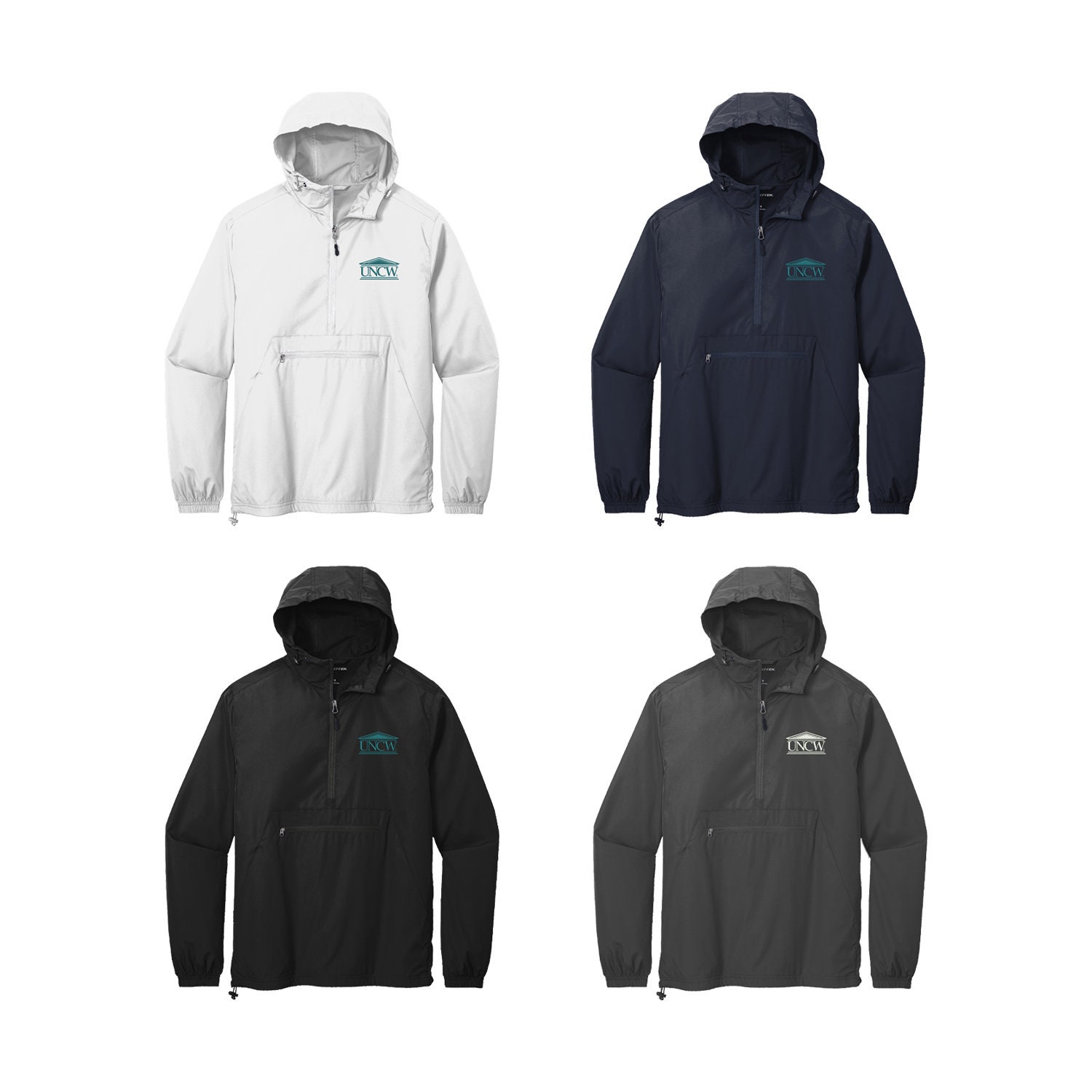 UNCW Windbreaker Embroidered University of North Carolina - Etsy