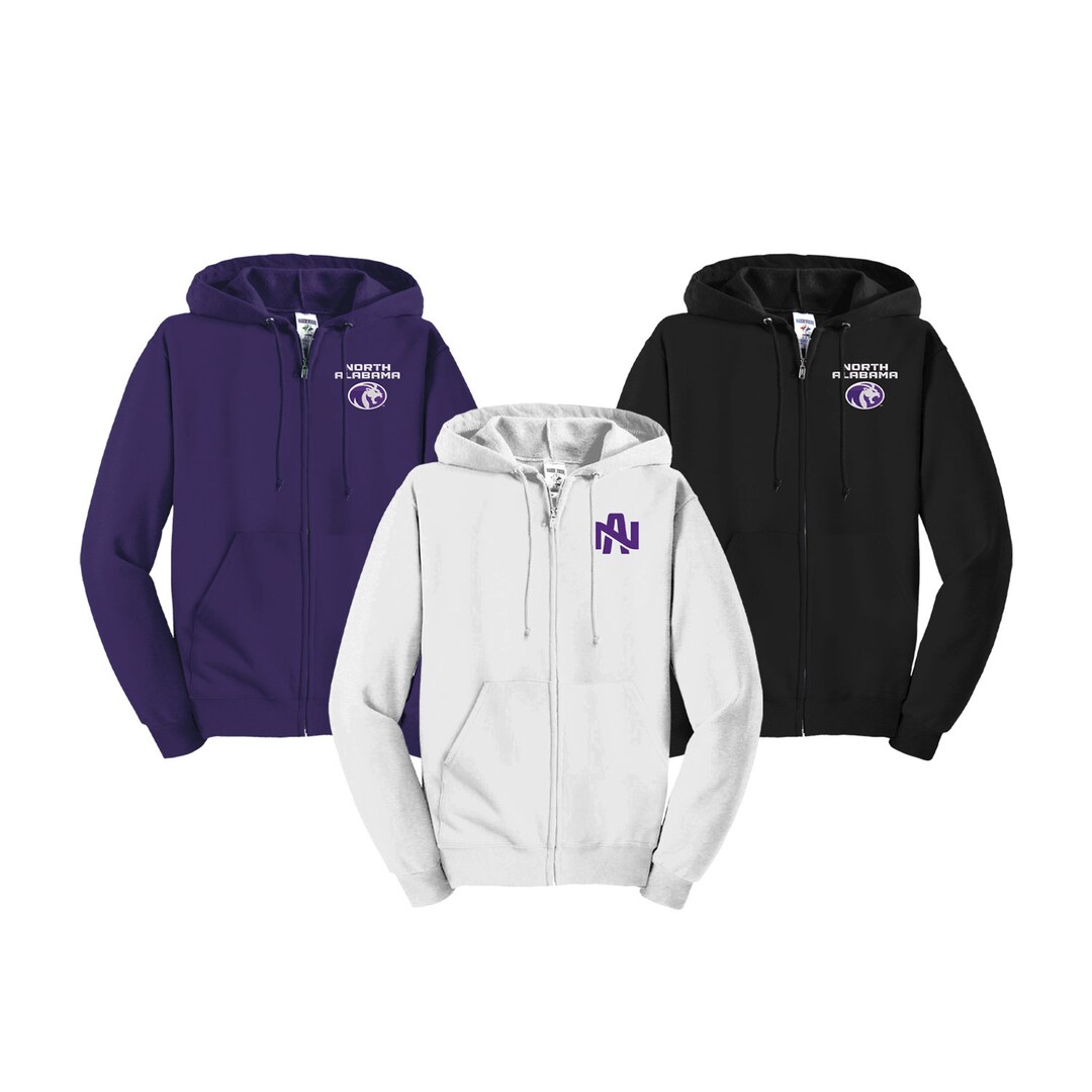 University of North Alabama Hoodie Embroidered With North Alabama Logo ...