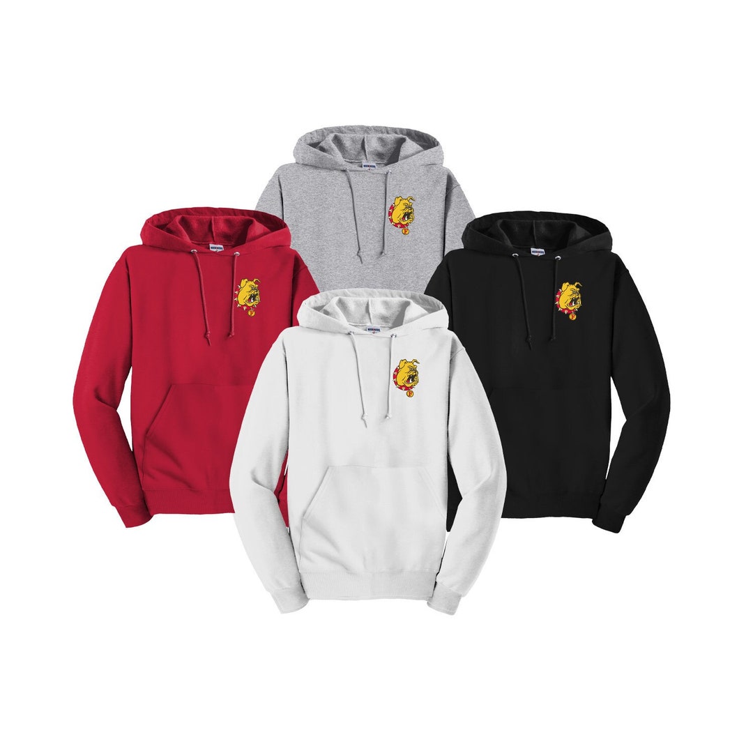Ferris State, Embroidered Hooded Sweatshirt, Ferris Bulldog Apparel ...