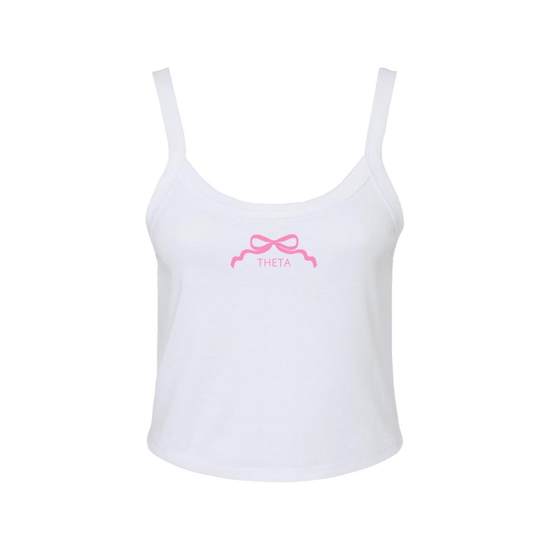 Kappa Alpha Theta Cropped Tank Top, KAT Spaghetti Strap Tank, Rush Bid ...