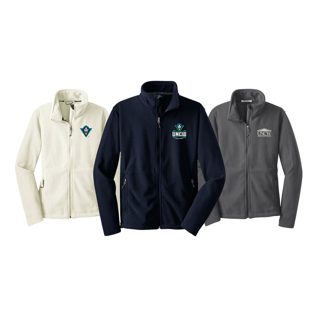 UNC Wilmington Fleece Jacket: Embroidered UNCW Seahawks Logo - Etsy