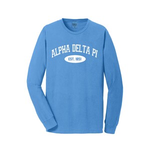 Alpha Delta Pi Long Sleeve Tee Alpha Delta Pi Vintage - Etsy