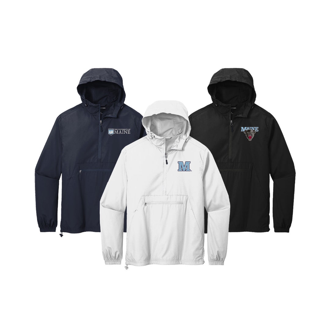University of Maine Windbreaker Pullover: Embroidered Maine Black Bears ...