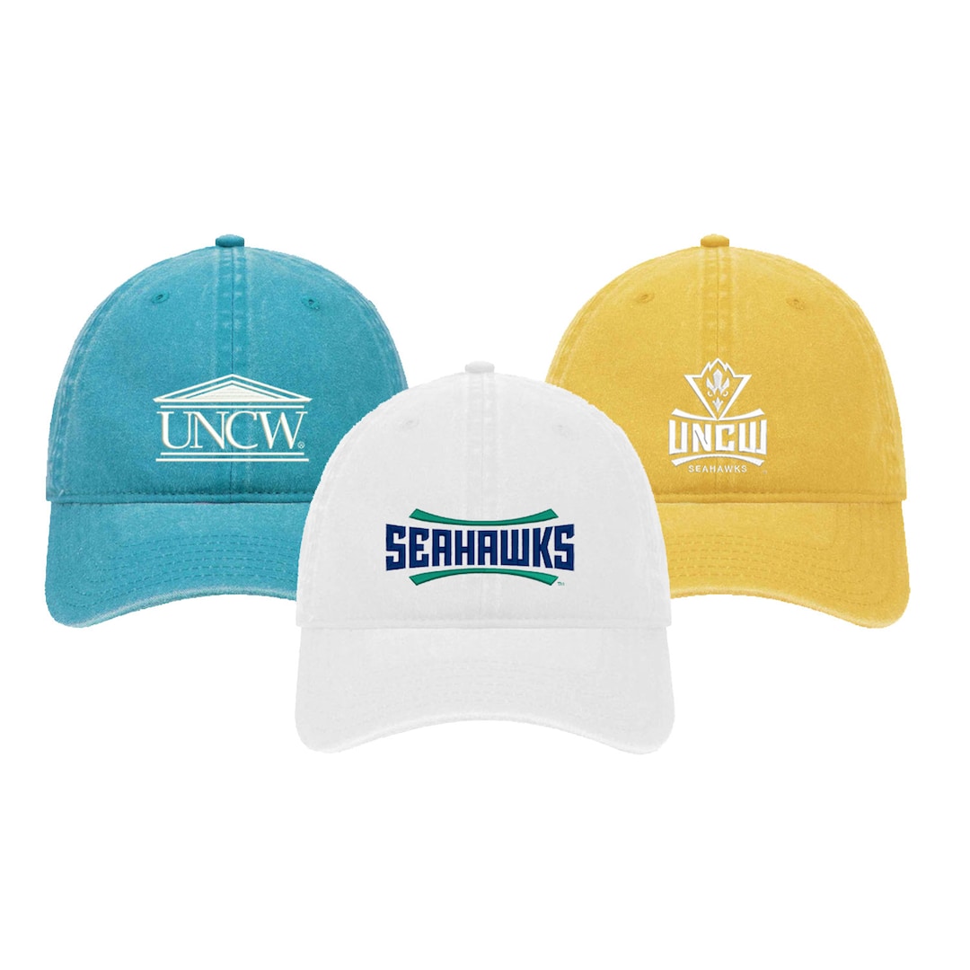 UNCW Seahawks Baseball Hat: Garment Dyed Cotton Twill Cap - Etsy